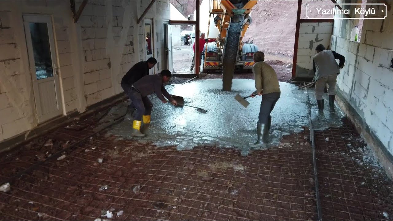 Hazır Beton C25 ile Zemin Uygulaması Yapıyoruz - YouTube