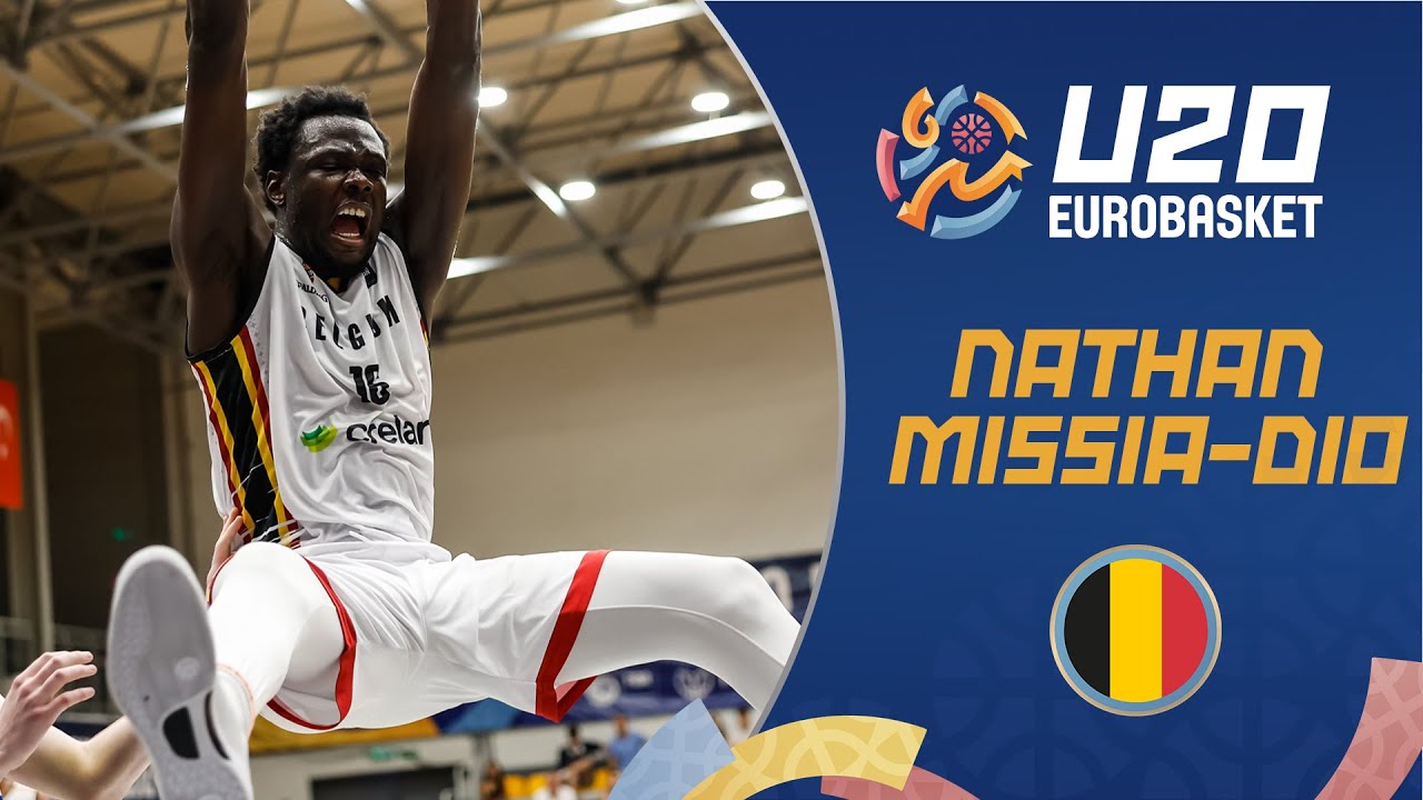 Nathan Missia-Dio 🇧🇪 | Player Highlights | FIBA U20 EuroBasket 2024 ...