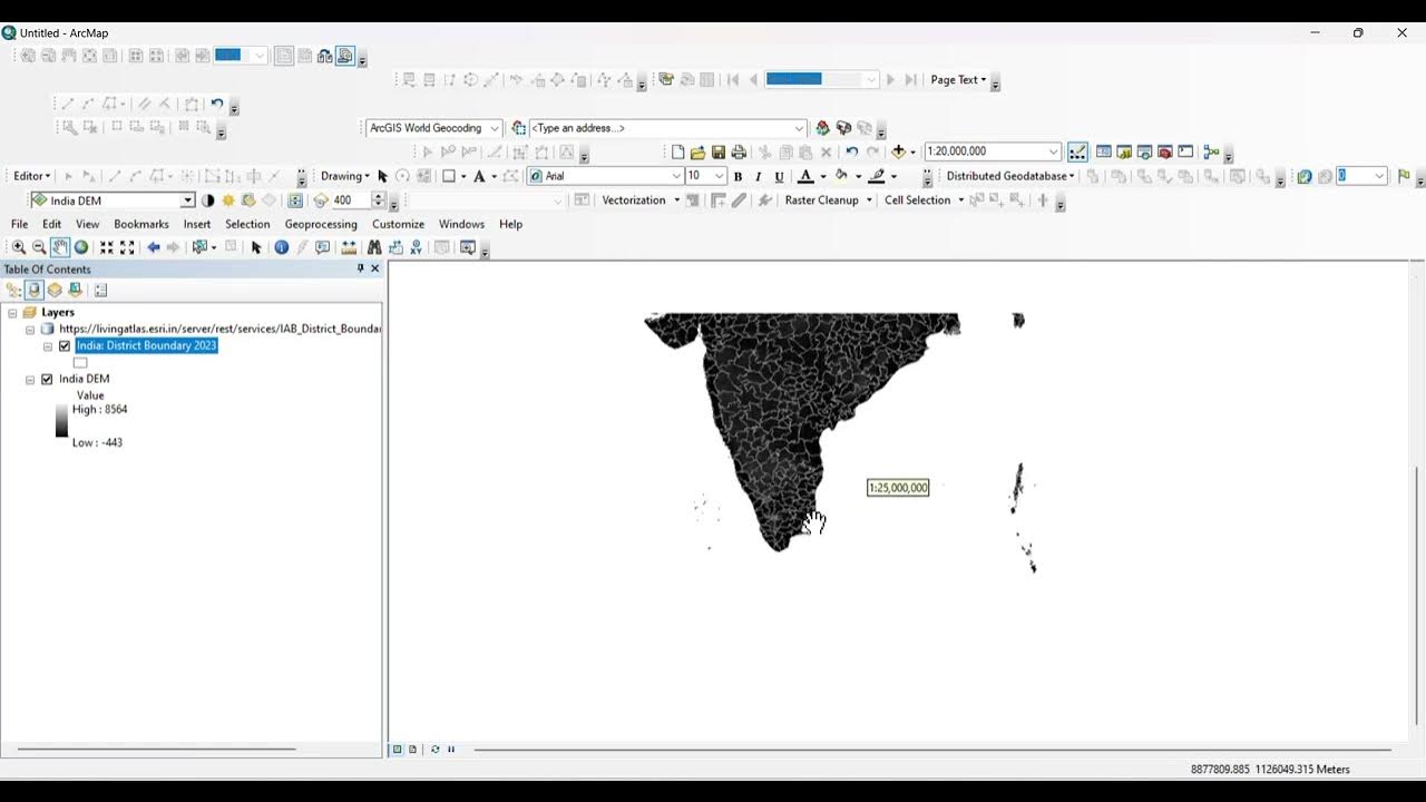 Part-2: How to Create DEM or Terrain File in ArcMAP - YouTube