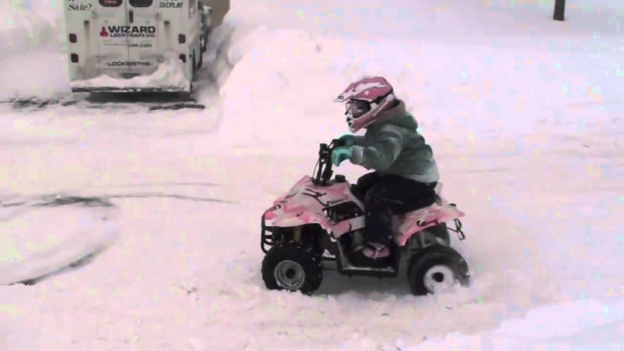 Quadding in the Snow - YouTube
