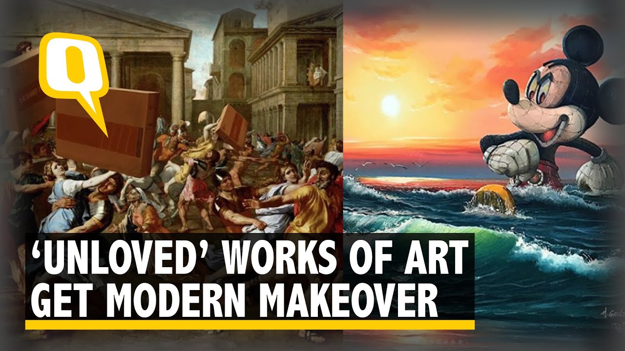 This Artist Gives Old ‘Unloved’ Works of Art a Modern Makeover - YouTube
