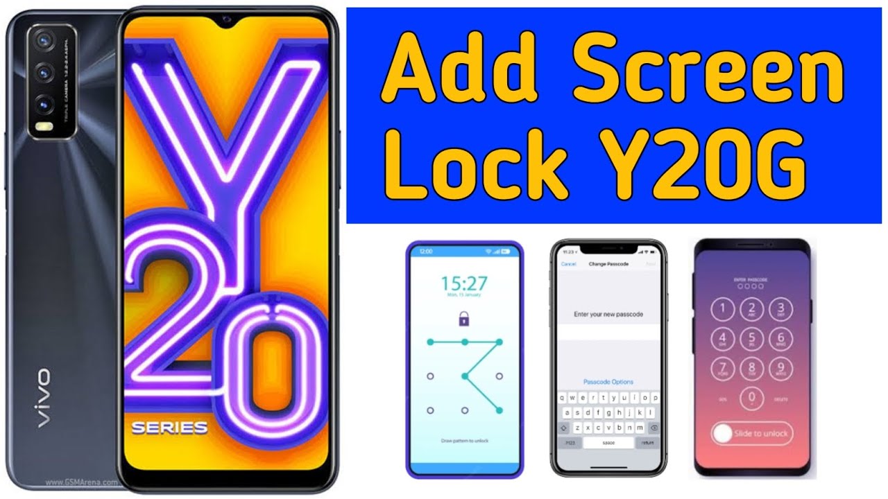 How to add screen lock in Vivo Y20G pin, pattern, password, face lock ...