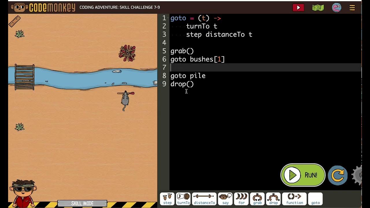 CodeMonkey Skill Mode 7-9 - YouTube
