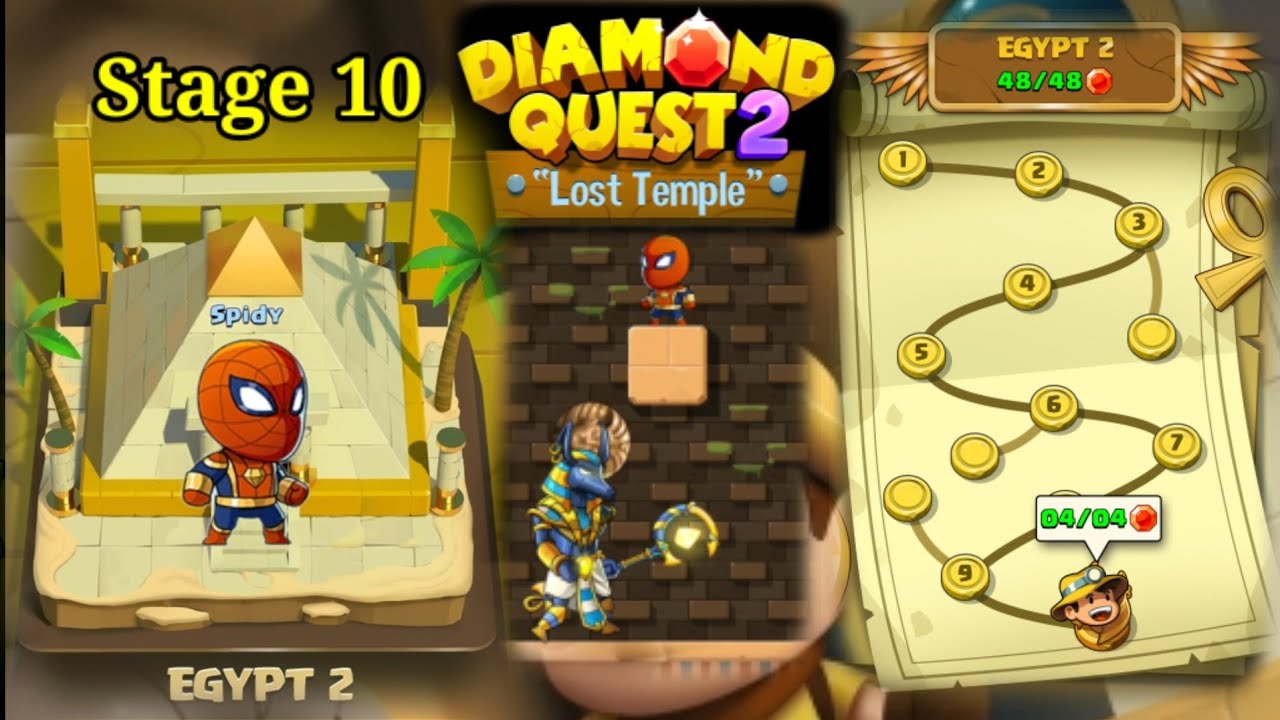 Diamond Quest 2 The Lost Temple EGYPT 2 Stage 10 Boss - YouTube
