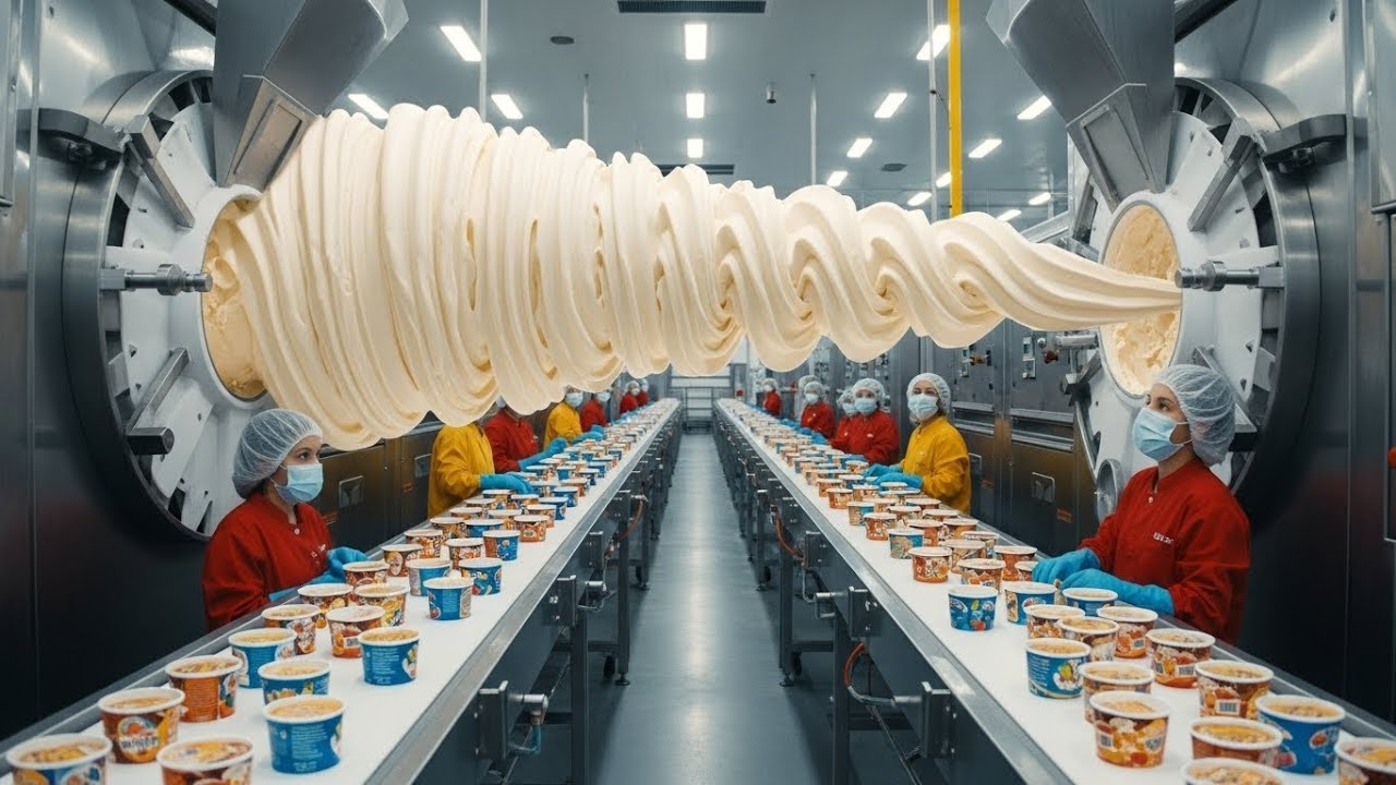 Inside the Modern Ice Cream Factory 😱 | How Millions of Ice Creams Are ...