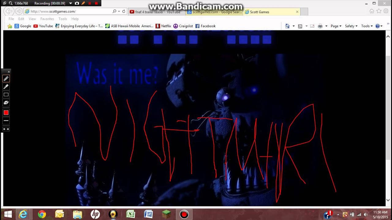 FNAF 4 Secret Message - YouTube