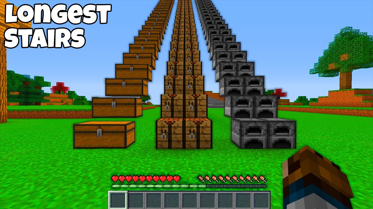 Where do lead LONGEST STAIRS in Minecraft ? I found a NEW TALLEST ...