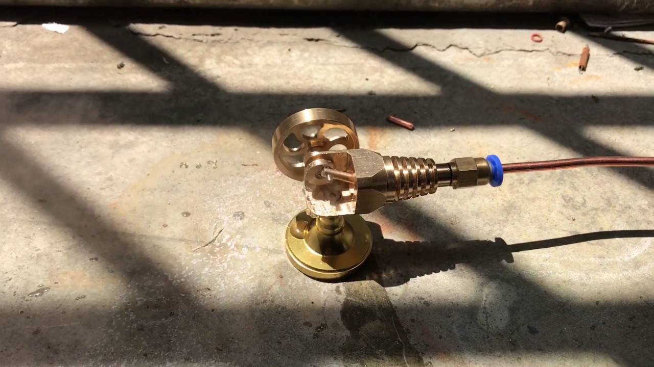 Steam running rocker engine steam engine model - YouTube