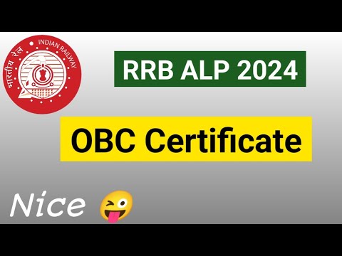 OBC Certificate for RRB ALP | Railway ALP mein OBC certificate kaise ...