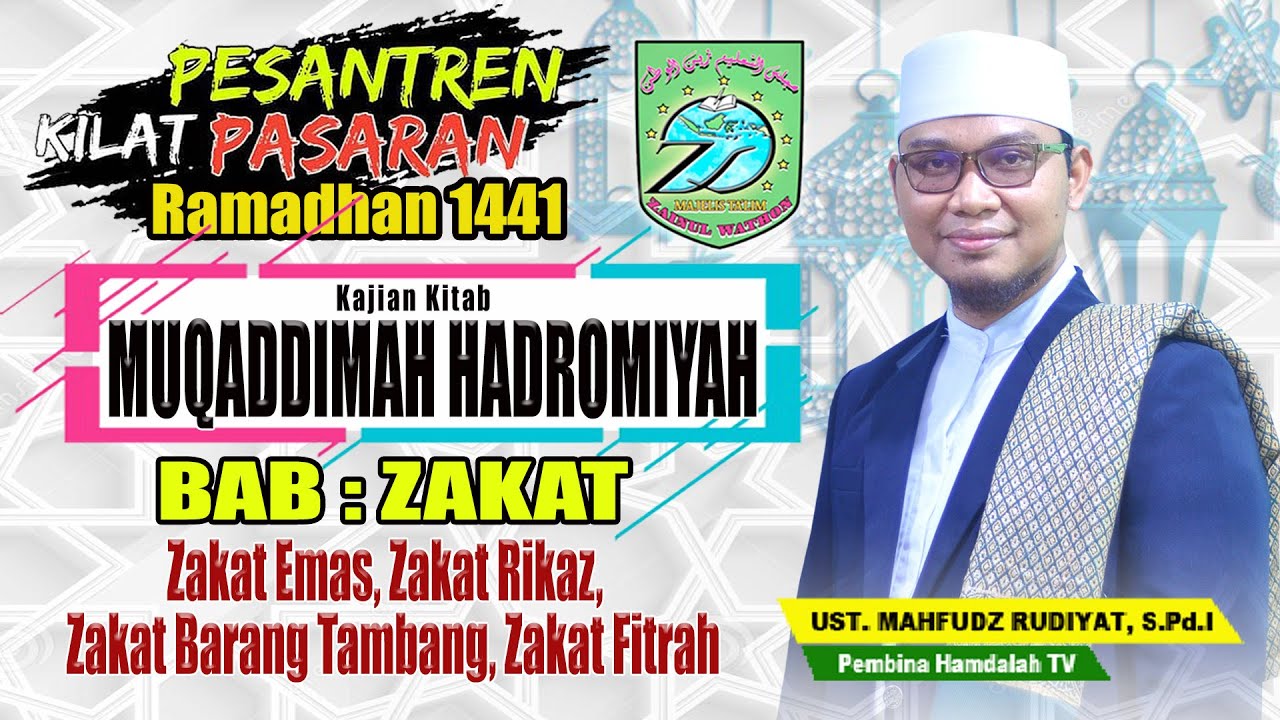 Bab Zakat Emas Zakat Rikaz Zakat Barang Tambang Zakat Fitrah II Ust ...