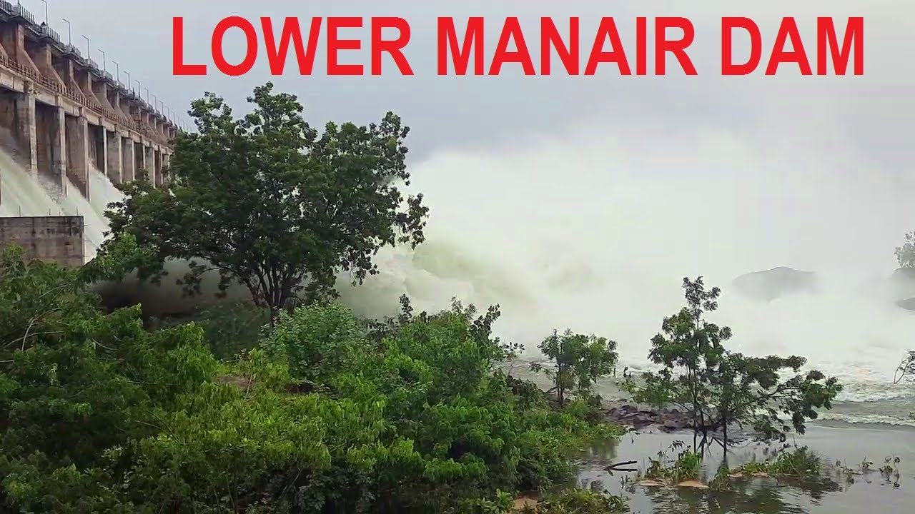 Amazing view of Lower Manair Dam in Karimnagar - YouTube