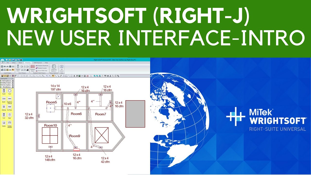 Wrightsoft: Manual J Heat Load Calculation - New User Interface - YouTube