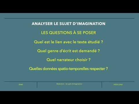 le sujet d'imagination - YouTube
