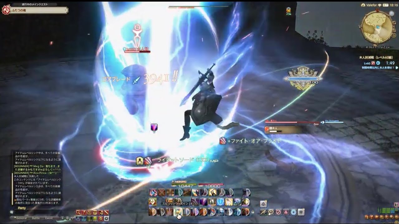 【FF14】木人討滅戦(レベル60級) ナイトLv60 - YouTube