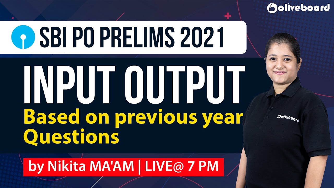 Sbi Po Po Reasoning Classes 2021 Input Output Reasoning For Sbi Po