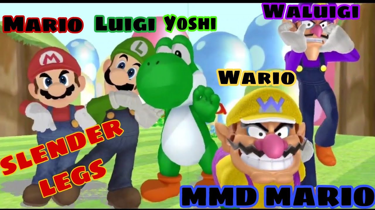 [MMD] Super Mario Slender Legs (REMADE) - YouTube