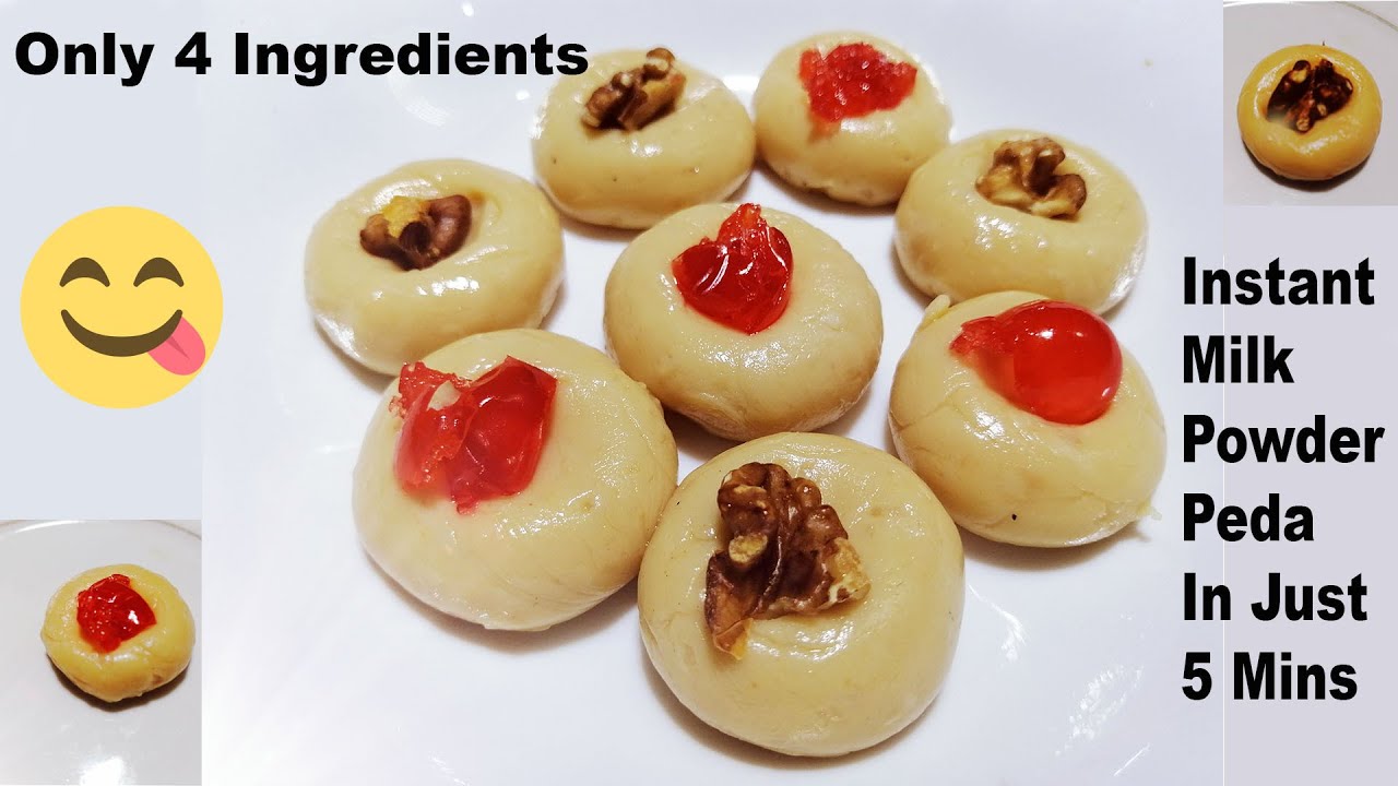 Instant Milk Peda In 5 Minutes | Milk Powder Peda | How To Make Milk ...