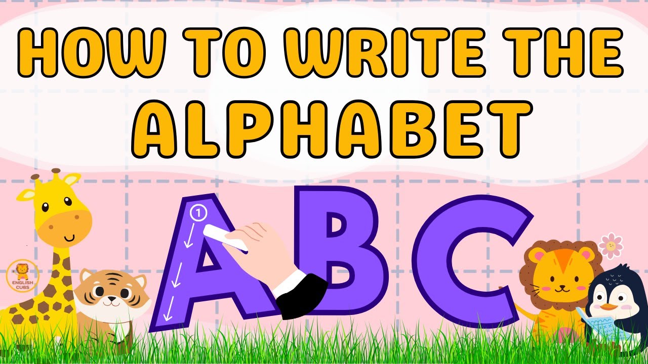 LEARN HOW TO WRITE ABC ALPHABET LETTERS WITH FUN ANIMALS | UPPERCASE ...