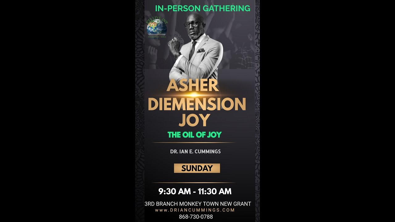 Dr. Ian E. Cummings: Asher Dimension of Joy - [ The Oil Of Joy ] Part 6 - YouTube