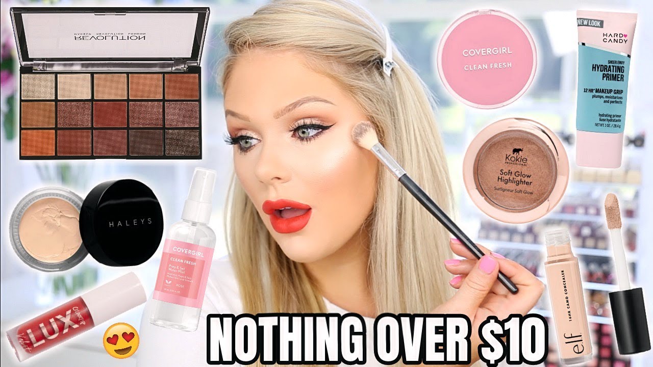 FULL FACE NOTHING OVER $10 | BEST DRUGSTORE MAKEUP - YouTube