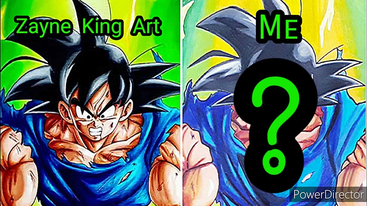 Redrawing Zayne King Art's Drawing Of Goku SSJ. Dragon Ball Z - YouTube