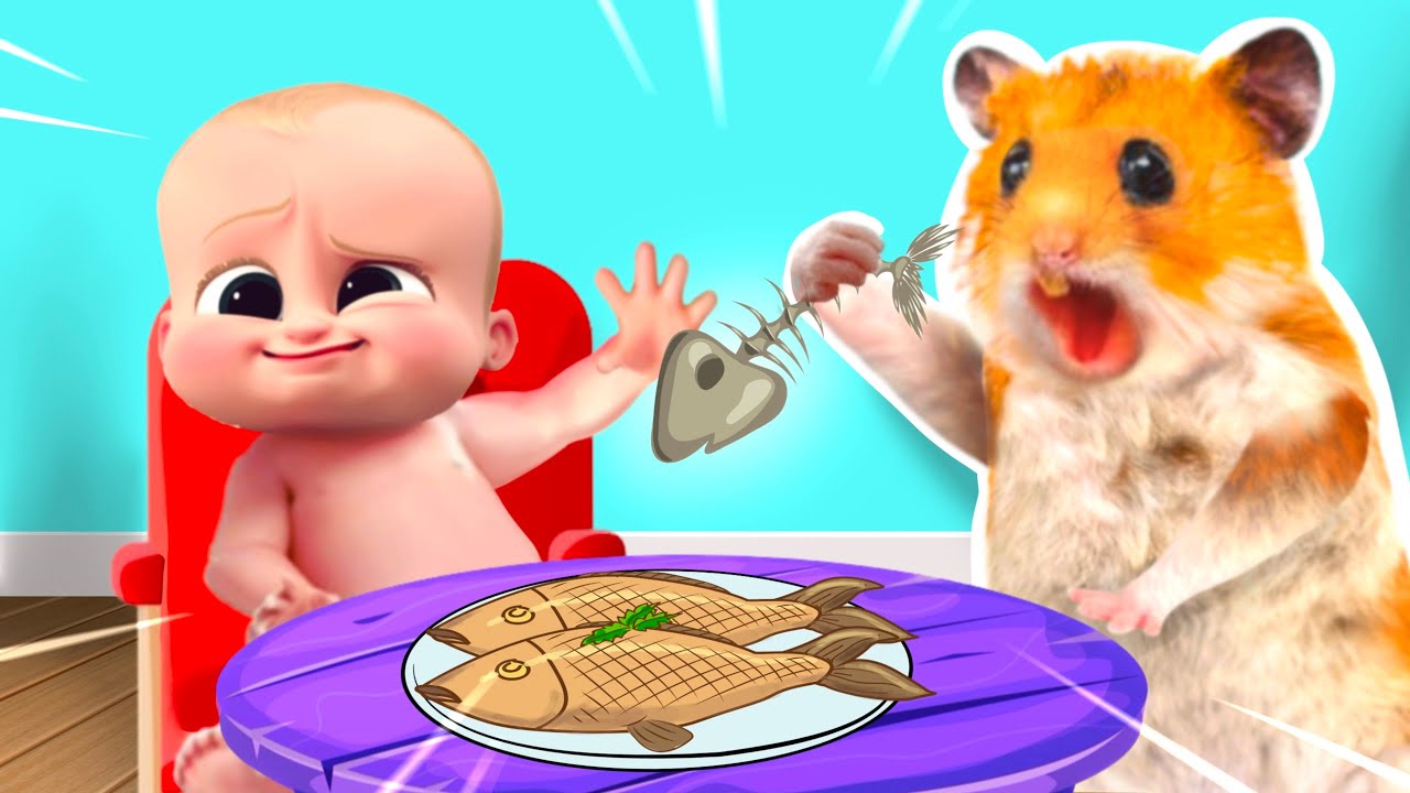 Baby Boss Is Hungry! Good Hamster Take Care Of Baby Boss | Cartoon by ...