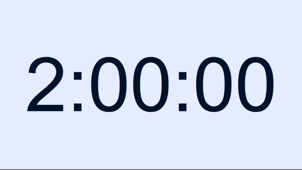 2 Hours Countdown Timer - Timer 2 Jam - YouTube
