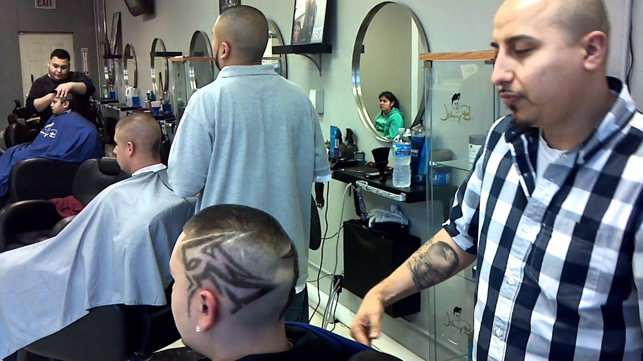 Fade haircut, its all good barbershop designs - YouTube