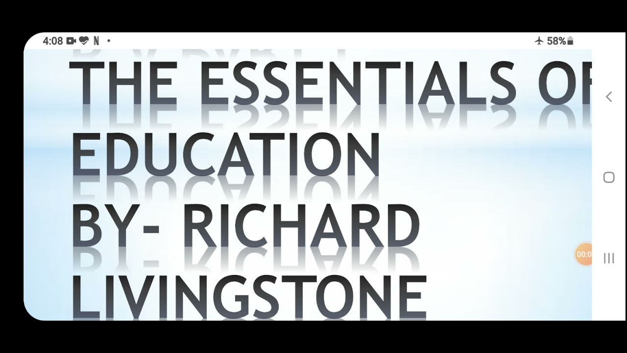 THE ESSENTIALS OF EDUCATION - YouTube