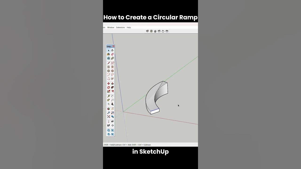 How to Create a Circular Ramp in SketchUp | Step-by-Step Guide #shorts #sketchup - YouTube