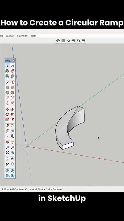 How to Create a Circular Ramp in SketchUp | Step-by-Step Guide #shorts #sketchup - YouTube