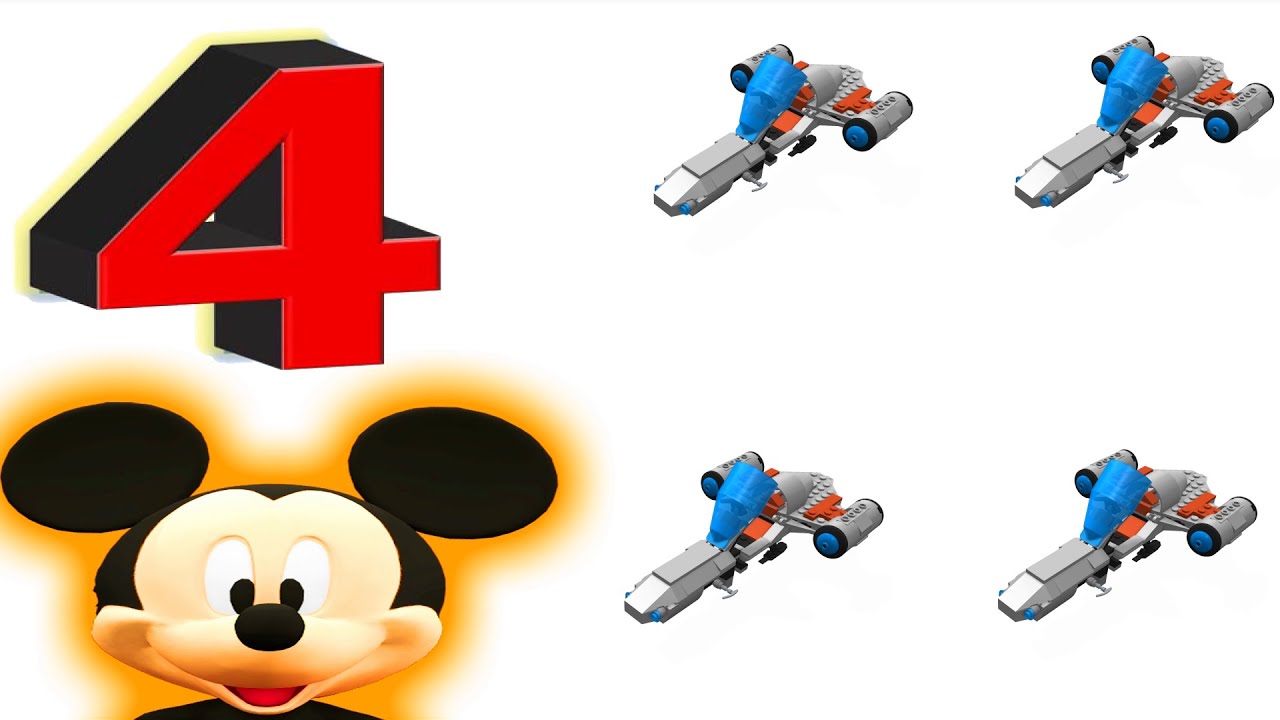 Tall Lære Barn Lego Romskip Videoer Mickey Mouse Rakett - YouTube