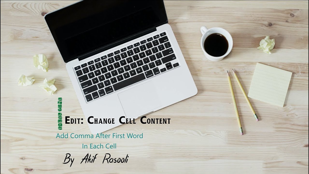 Add Comma After First Word In Each Cell YouTube add-comma-after-first-word-in-each-cell-youtube