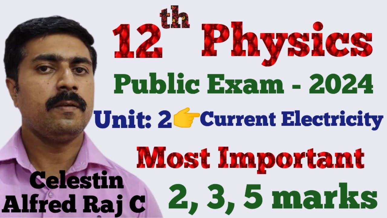 12 Physics|Most|important|2, 3, 5 marks|Unit 2|Current Electricity|Public exam 2024|sky physics ...