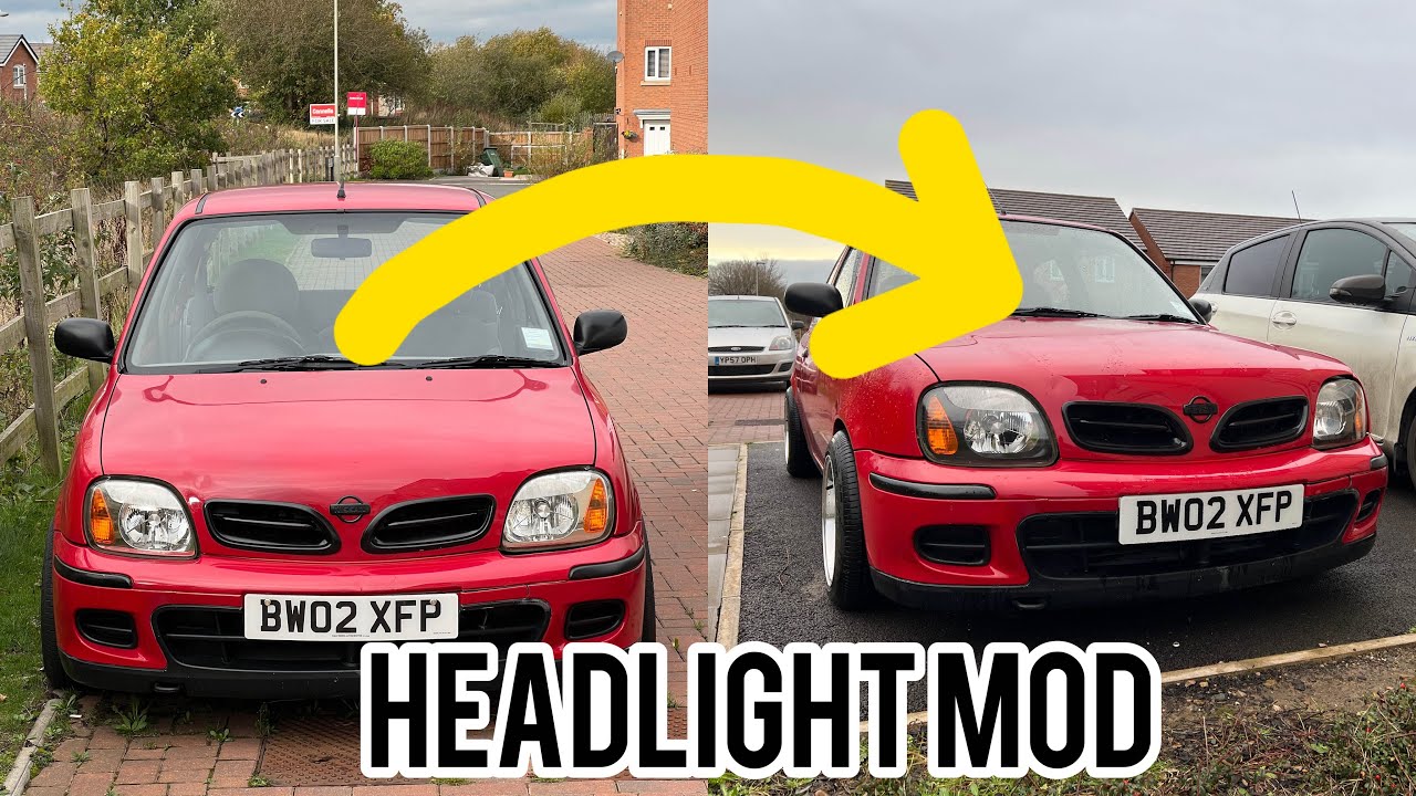 How to Black your Headlights - Micra K11 - YouTube