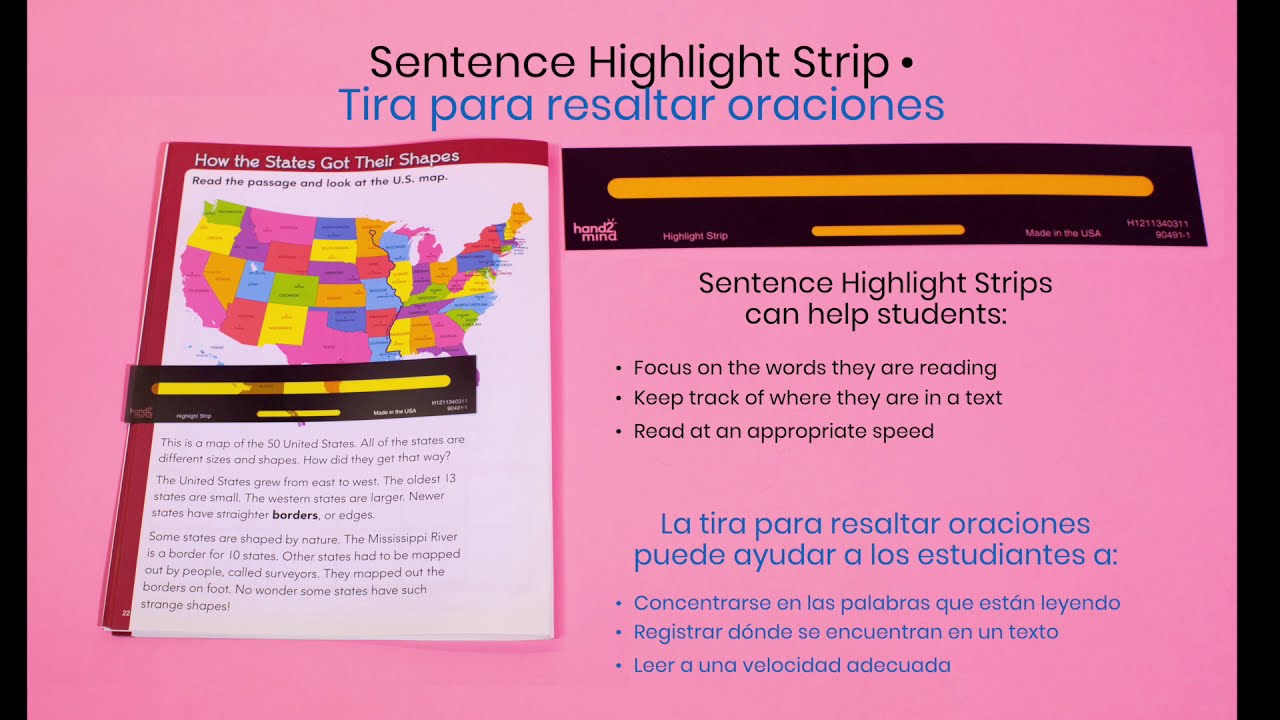 How to Use a Sentence Highlight Strip by hand2mind - YouTube