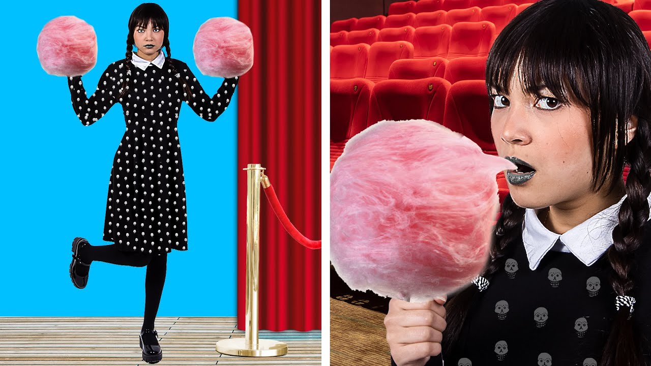 WEDNESDAY ADDAMS FAMILY SNEAKING SNACKS INTO THE THEATER BY CRAFTY ...