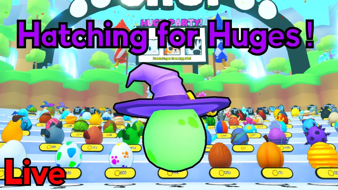 Hatching for new huges during huge luck event in Pet Simulator 99 ...