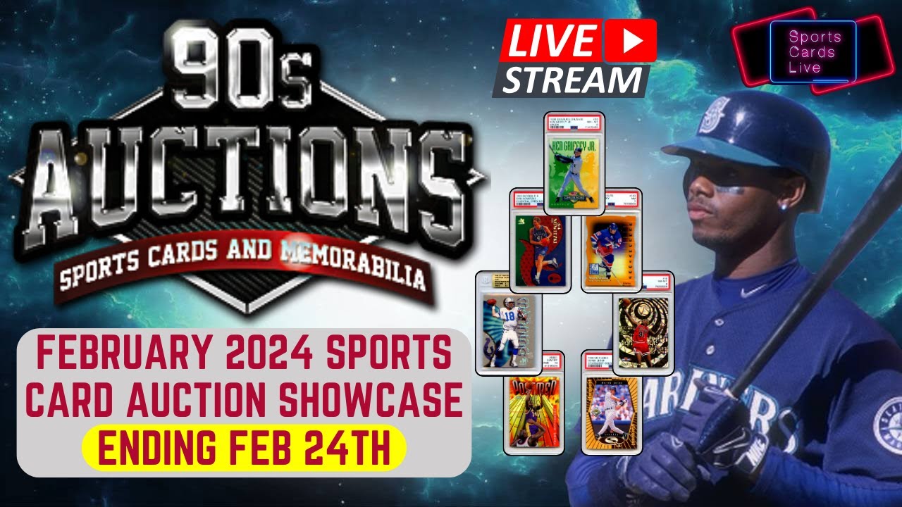 90's Auctions Live | Sports Card Auction Showcase | Feb 23 2024 - YouTube
