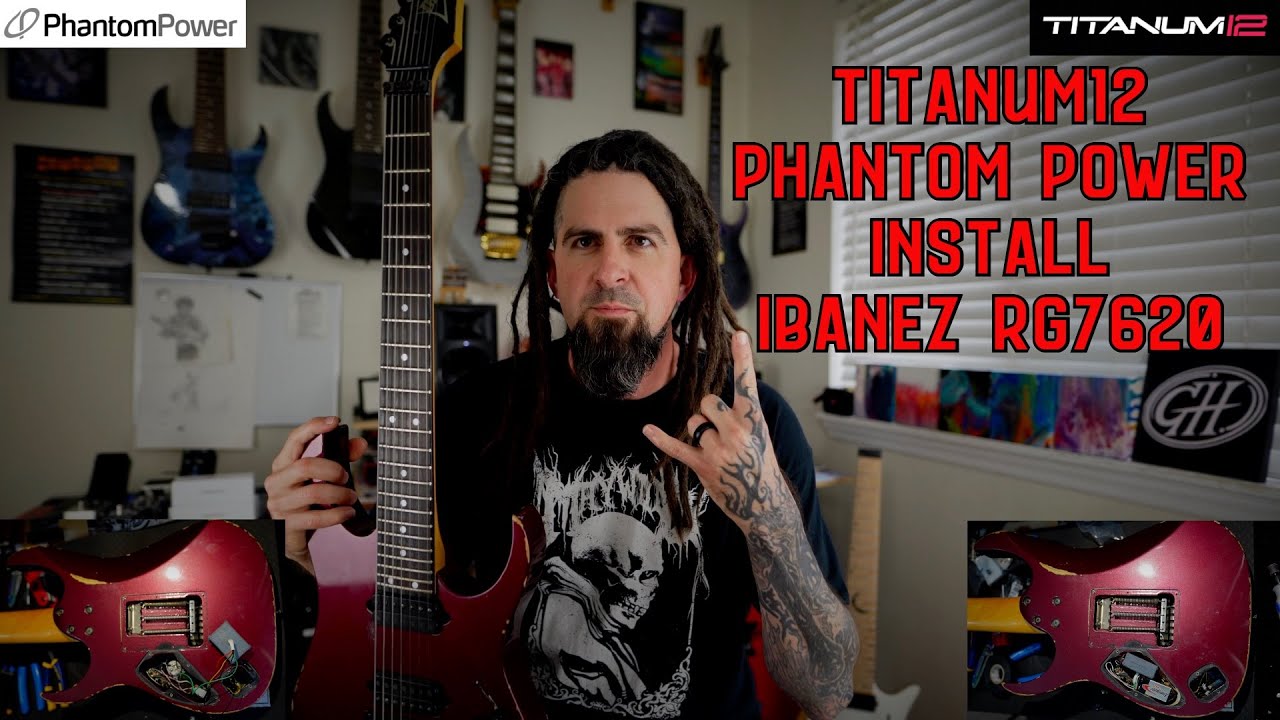 Titanum12 Phantom Power Install on Ibanez RG7620 - Gray Henry - YouTube