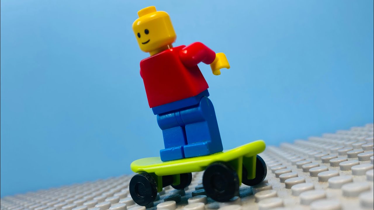 lego man find a skateboard - YouTube