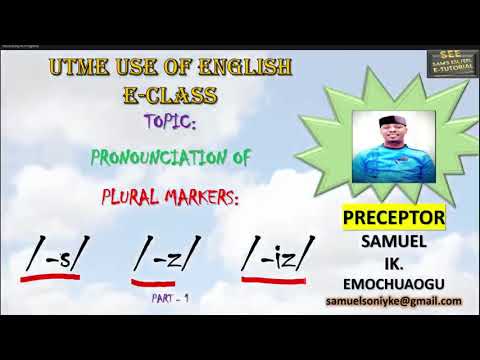 JAMB-UTME USE OF ENGLISH: PRONOUNCING PLURAL MARKERS. - YouTube