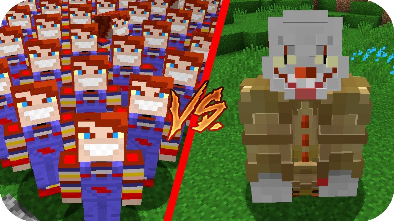 10000 CHUCKY.EXE VS IT ESO PAYASO MUTANTE - MINECRAFT BEBE AENH - YouTube