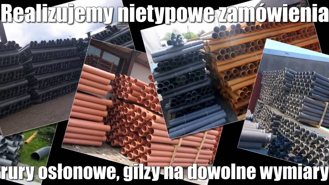 kanalizacja, rury pcv na nietypowy wymiar, rury osłonowe - YouTube