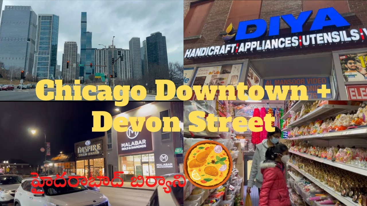 Drive thru Chicago Downtown || Diya craft store || Hyderabad house in ...