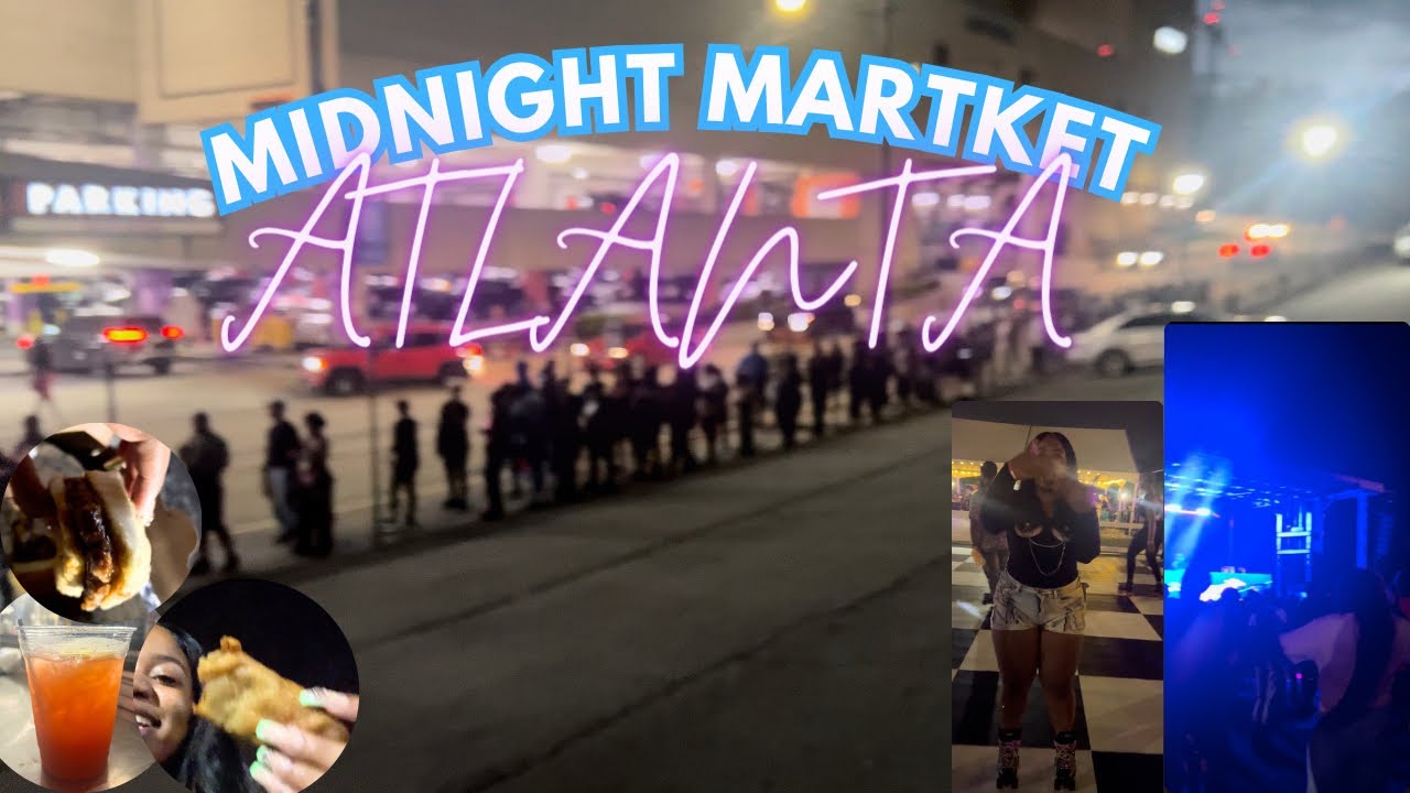 Midnight market Atl | Trying a new food spot | Skating | Live dj ☺️💜 ...