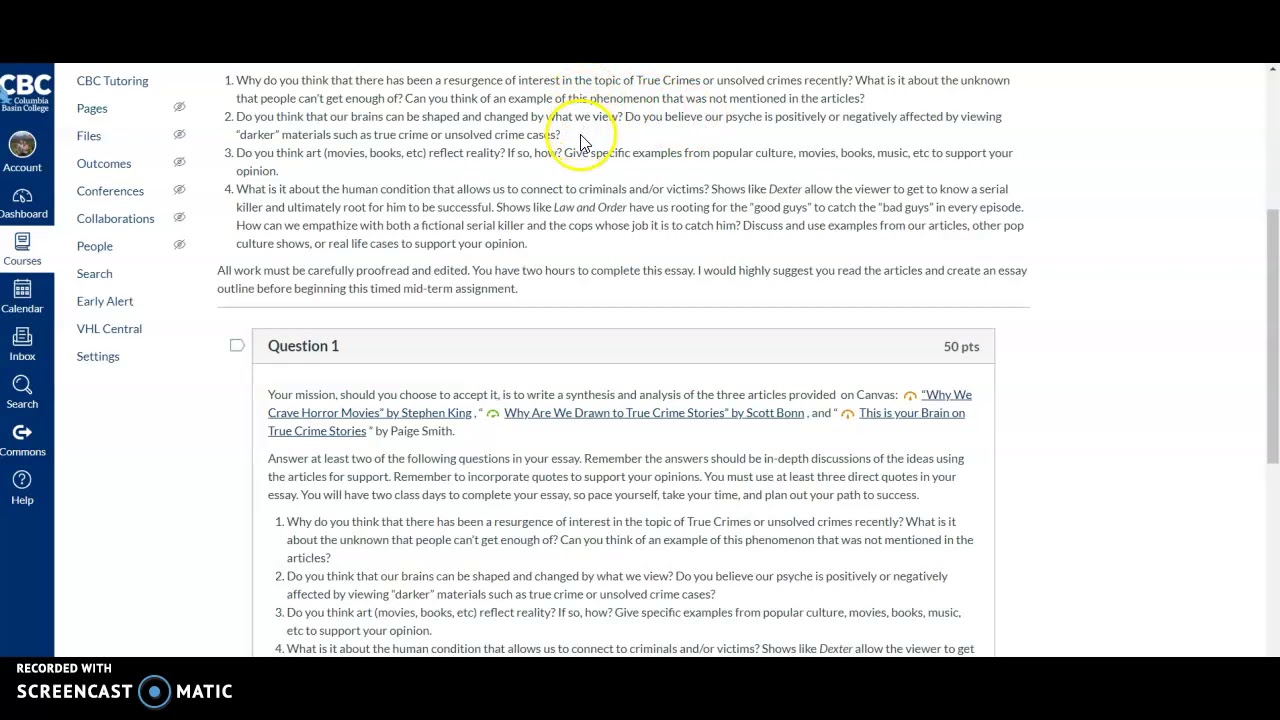 Mid-term essay - YouTube