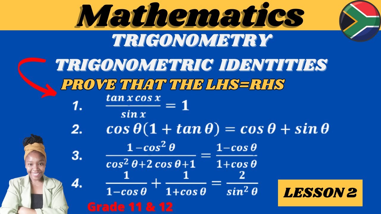 Grade 11 Trig identities | Prove that the LHS=RHS - YouTube