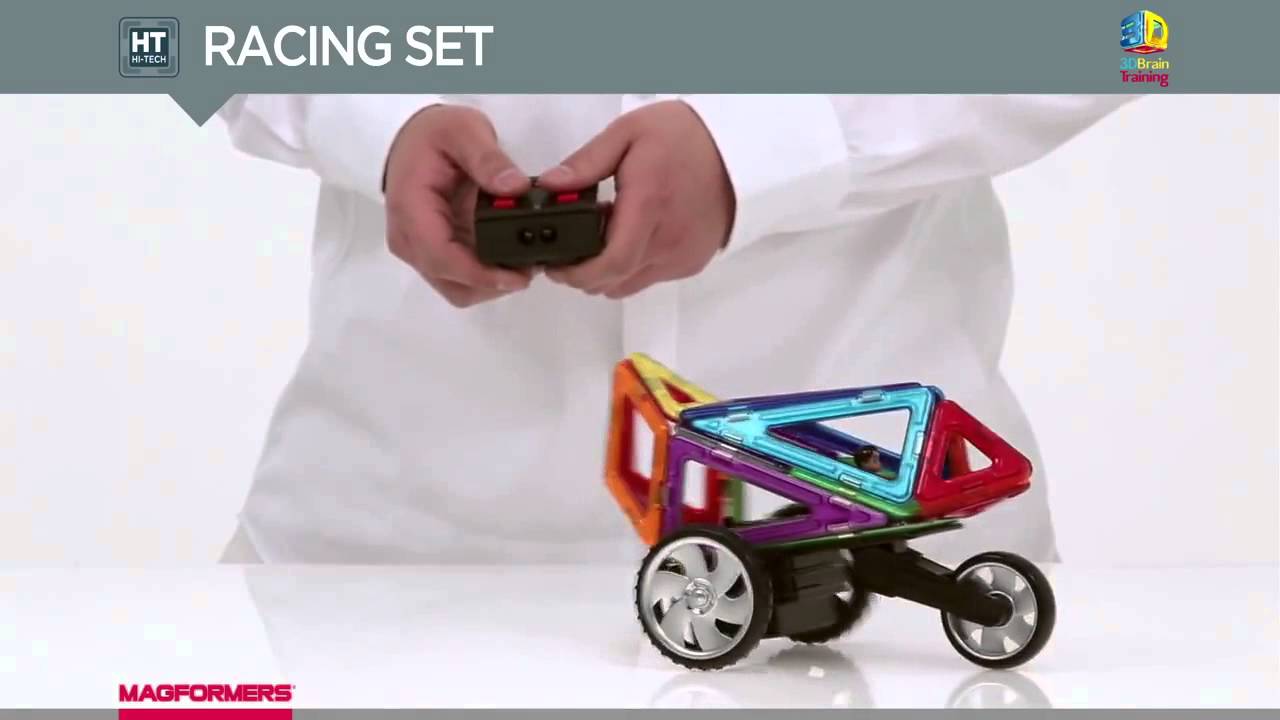 Magformers Racing. Byg biler og styr dem med den medflg. remote control ...