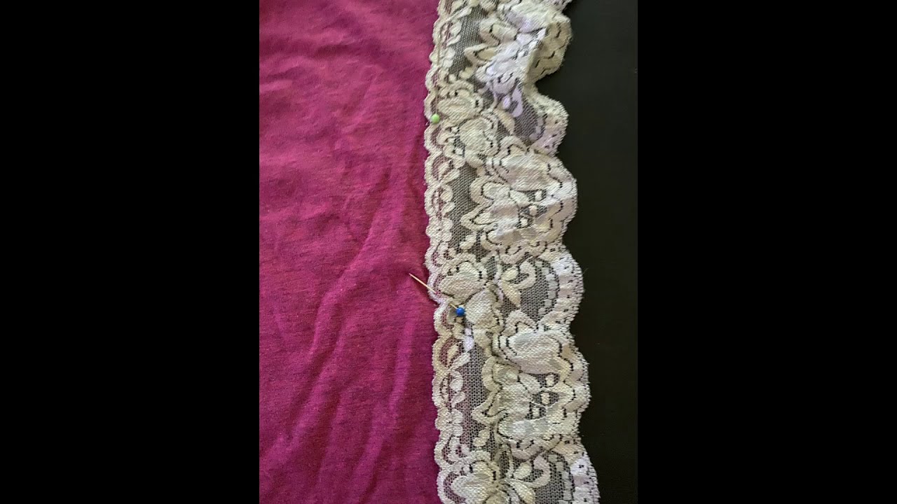 Adding Lace to your shirt - YouTube